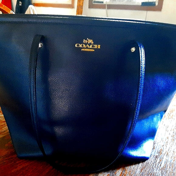 Coach | Bags | Midnight Blue Coach Tote | Poshmark